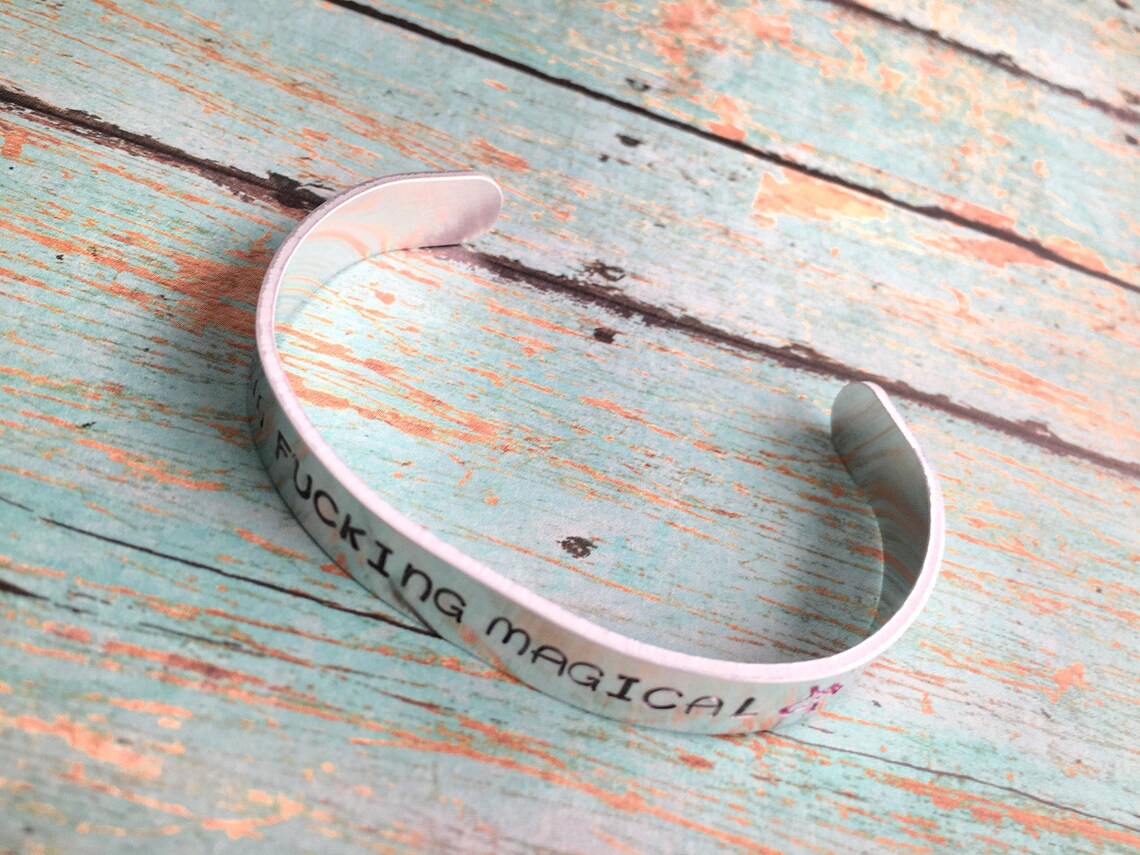 Unicorn Curse Word Bracelet Cuss Word Jewelry Unicorn - Etsy