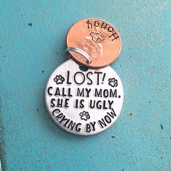 My Mom is Ugly Crying Dog Tag - Etsy