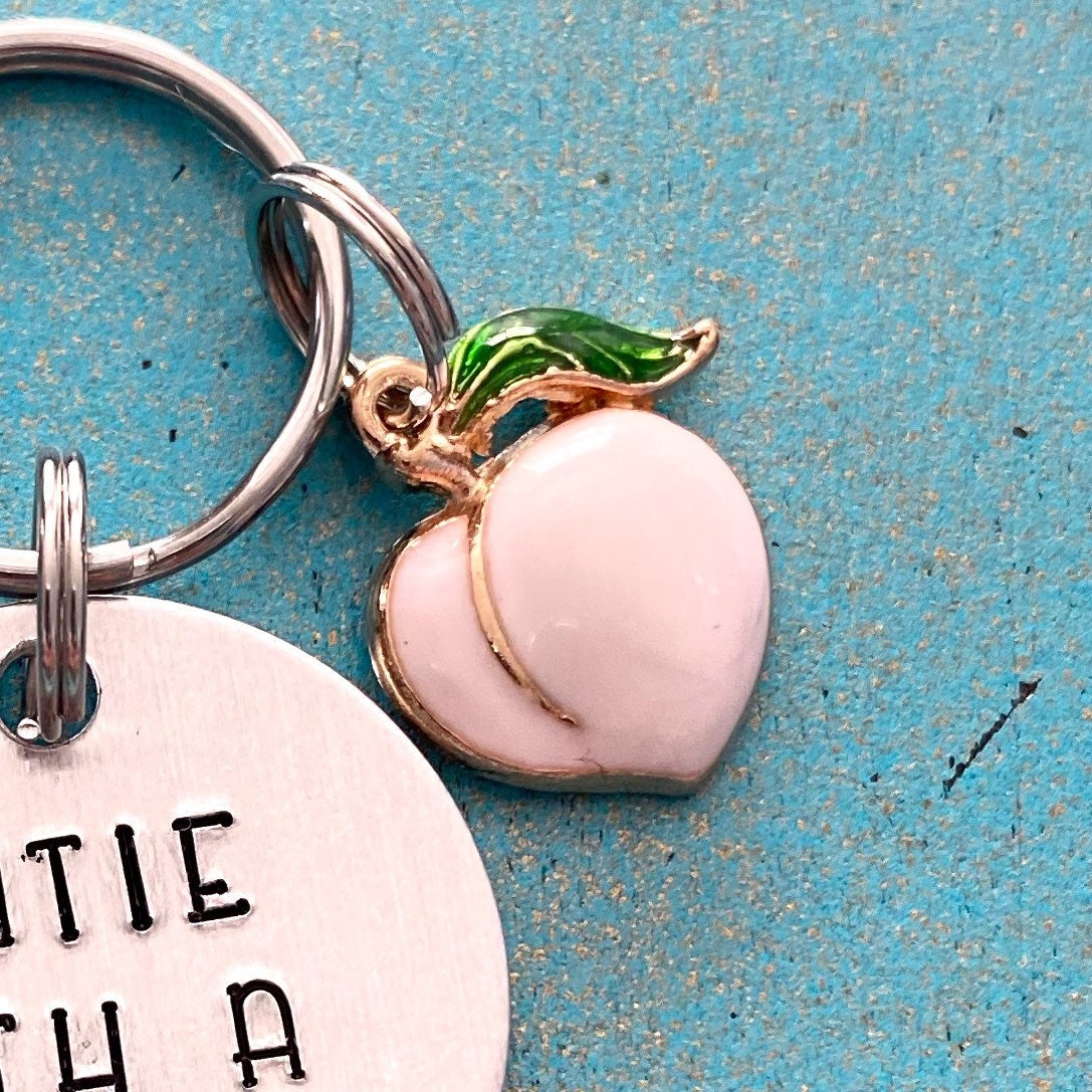 Personalized Peach Pet ID Tag Custom Funny Cutie With A Booty | Etsy