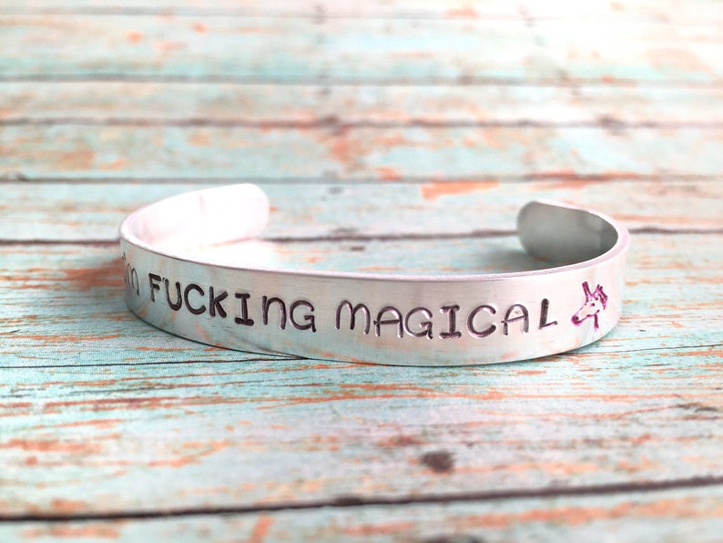 Unicorn Curse Word Bracelet Cuss Word Jewelry Unicorn - Etsy