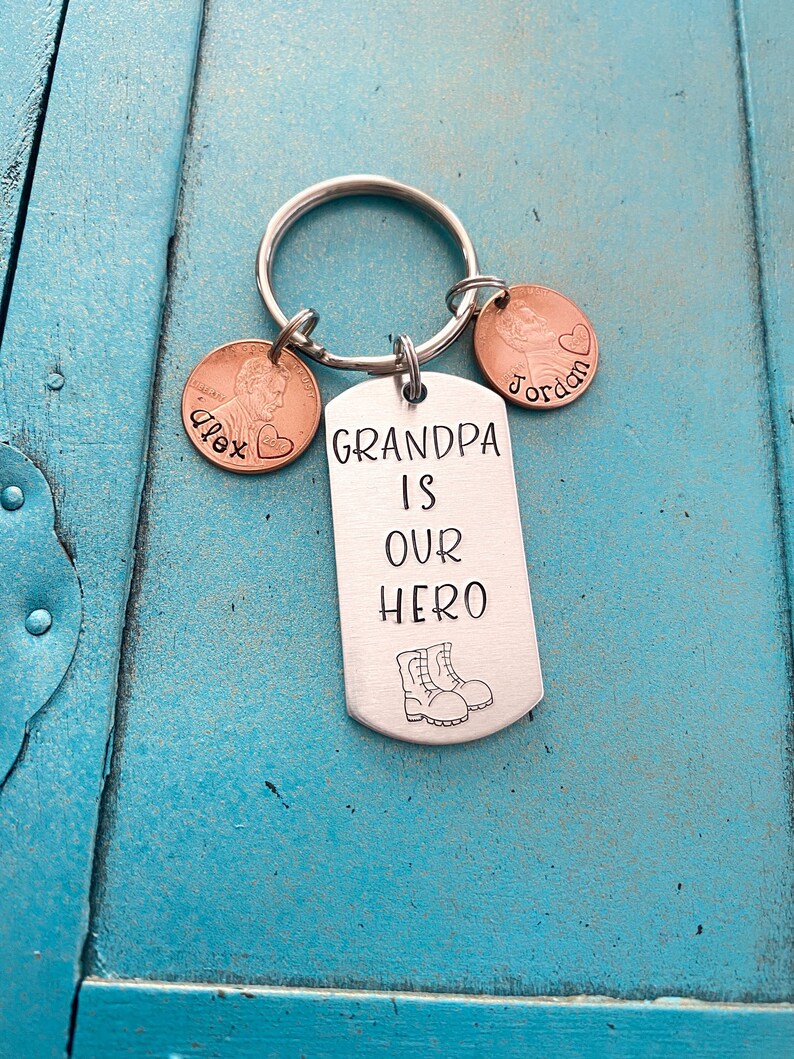 Military Grandpa Keychain Combat Boots Christmas Gift | Etsy