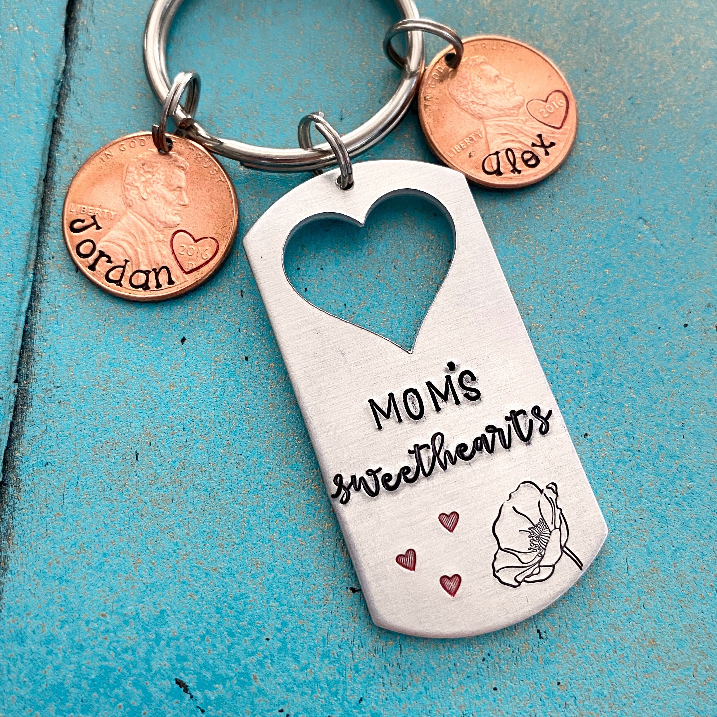 Christmas Gift Personalized Mom Keychain Gift For Mom Hand | Etsy