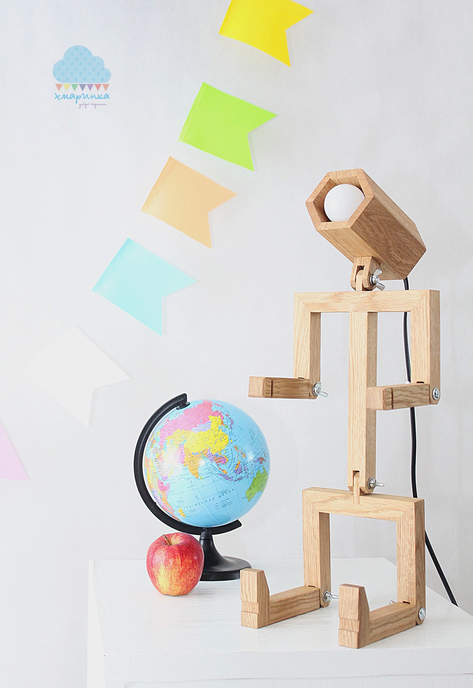 Wooden Robot Lamp With Adjustable Positions. Click for Details! - Etsy