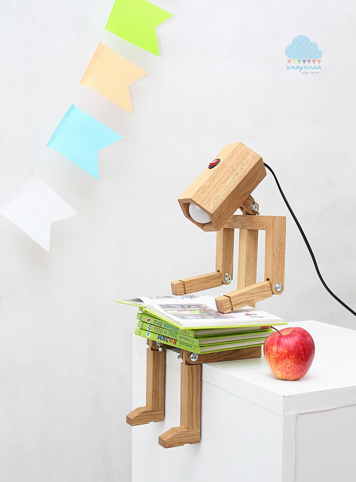 Wooden Robot Lamp With Adjustable Positions. Click for - Etsy