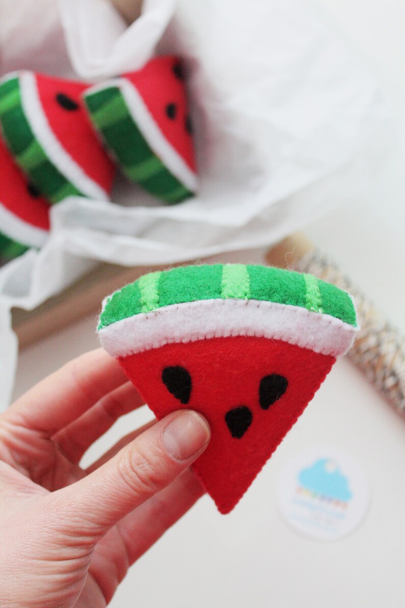 Watermelon Felt Slice for Pretend Kitchen Food Fruits From - Etsy