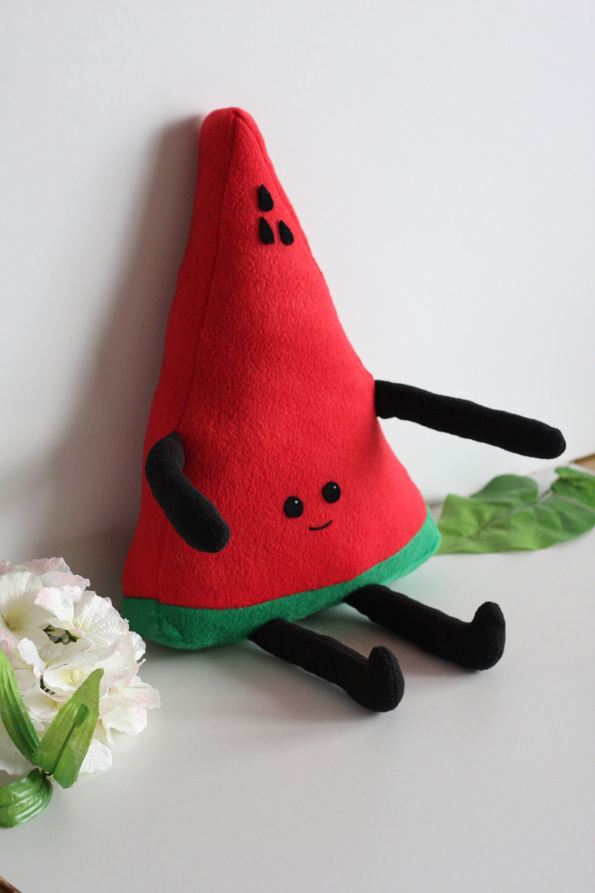 Watermelon Plushie Toy Tropical Themed Nursery Soft Fruit - Etsy