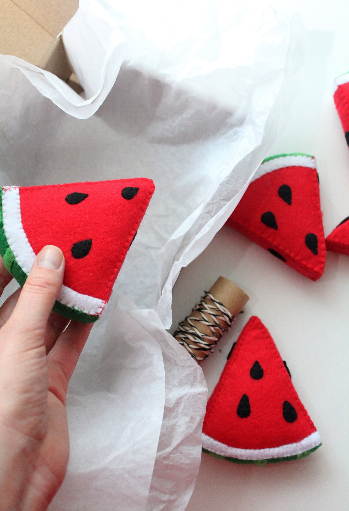 Watermelon Felt Slice for Pretend Kitchen Food Fruits From - Etsy