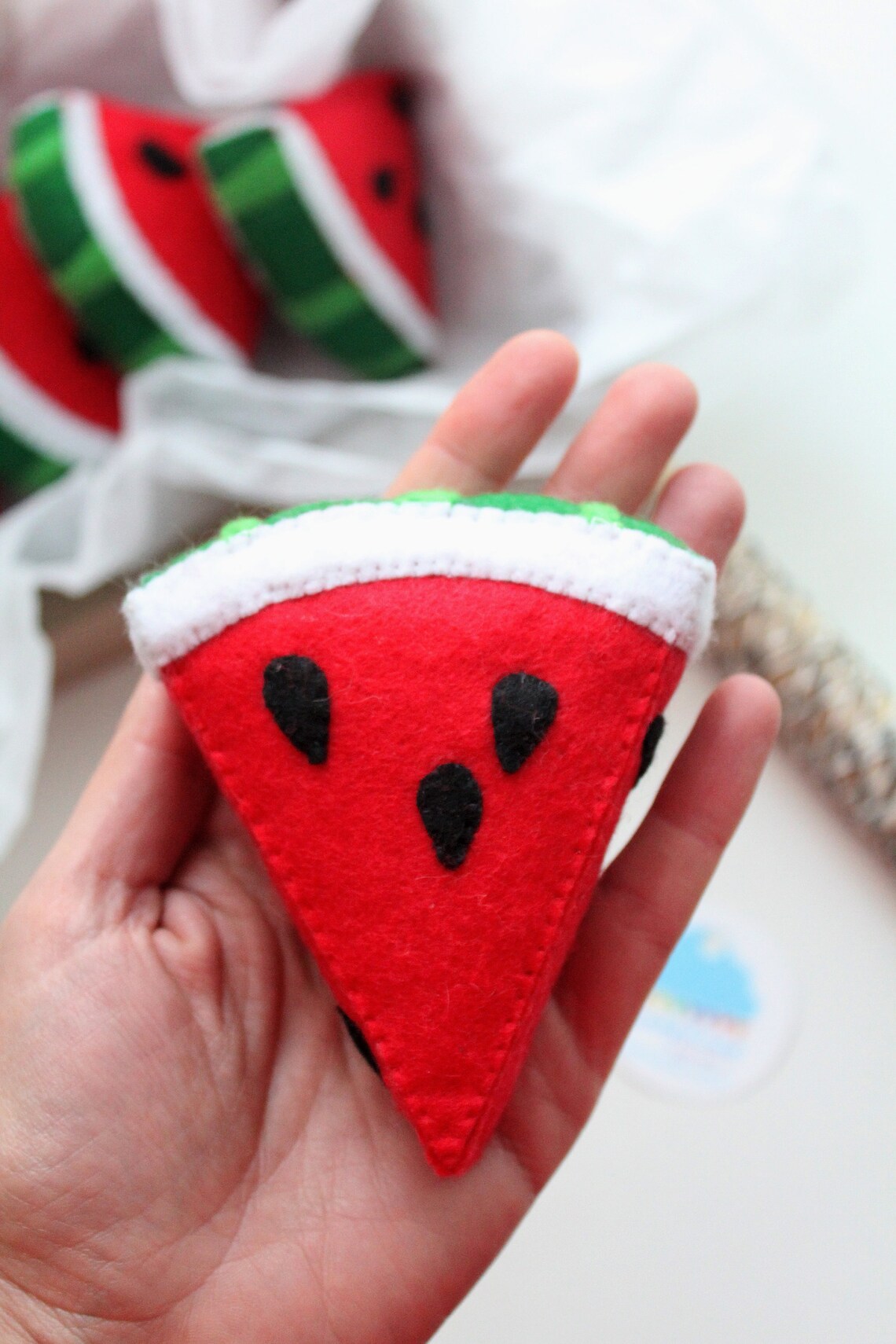 Watermelon Felt Slice for Pretend Kitchen Food Fruits From - Etsy