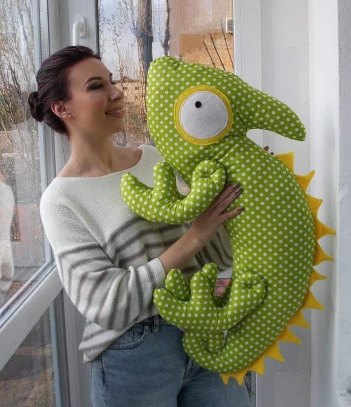 Chameleon plush toy Lizard soft toy Tropical theme in | Etsy