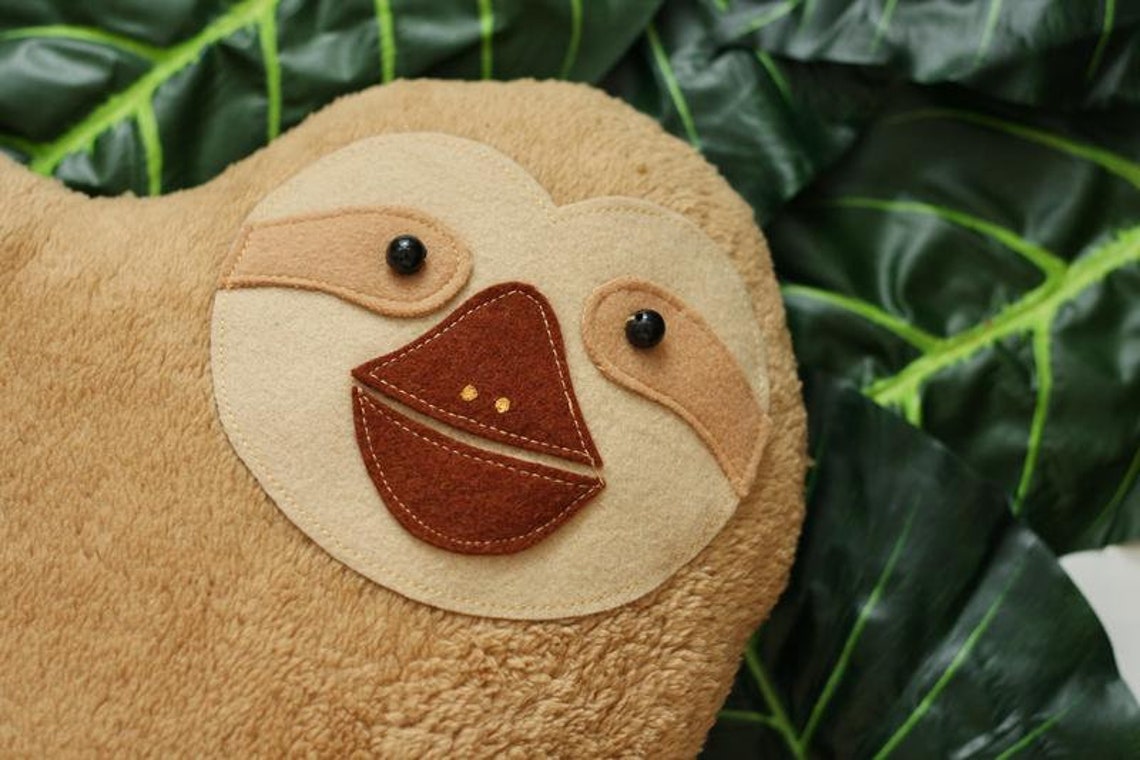 Sloth Plush Toy Cute Animal Travel Pillow. Three Sizes - Etsy