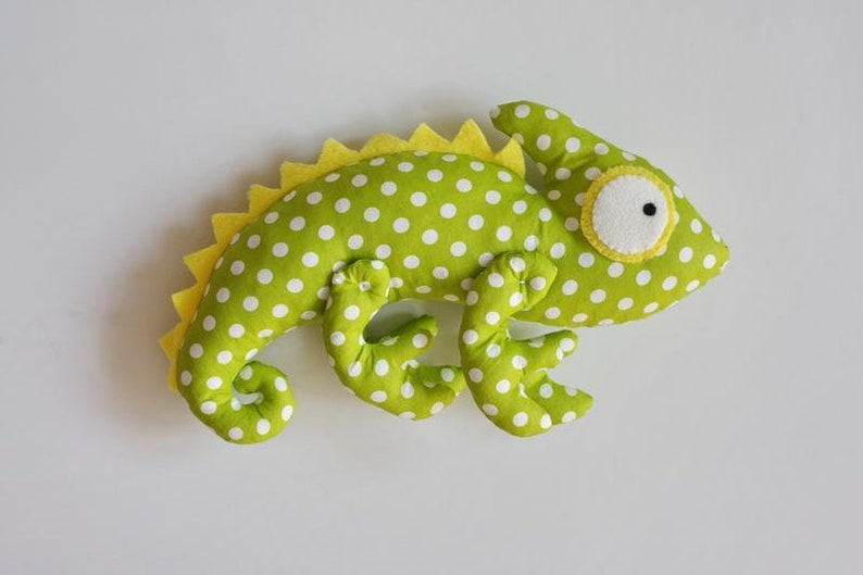 Chameleon Plush Toy Lizard Soft Toy Tropical Theme in - Etsy