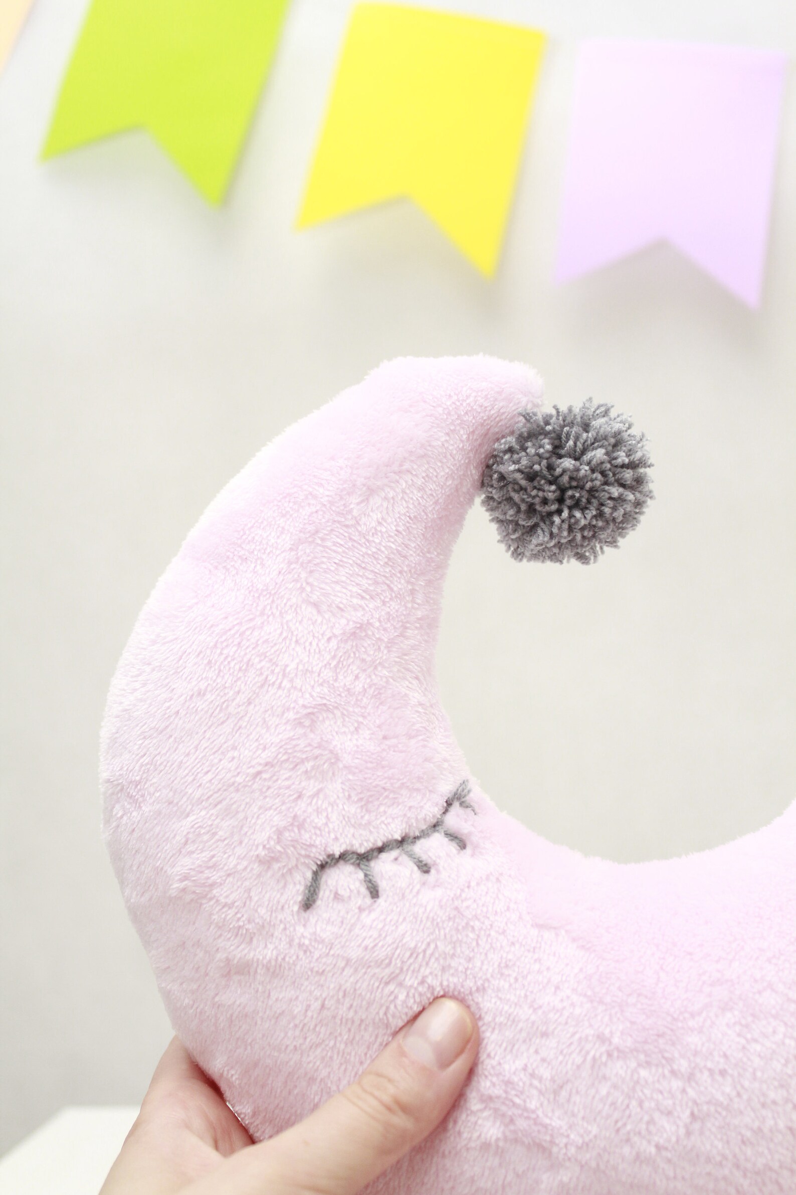 Moon Plushie With Star Girl Nursery Pillow - Etsy