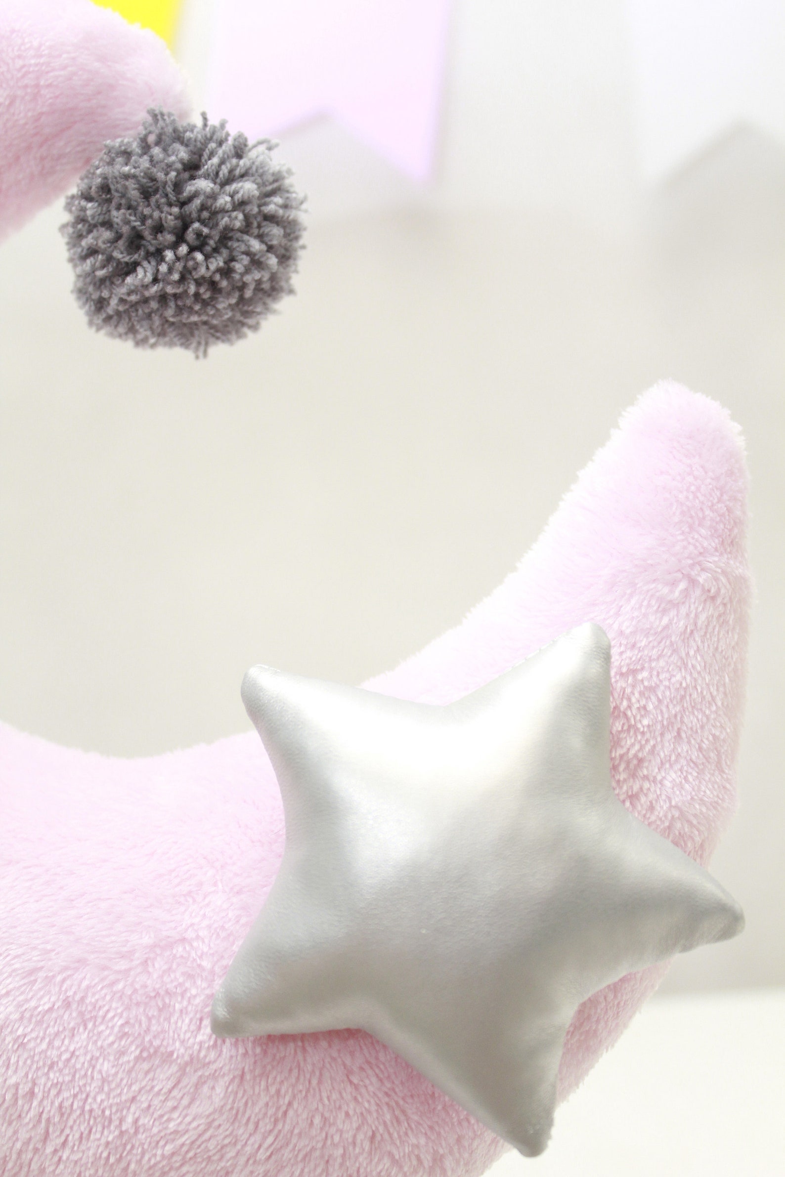 Moon Plushie With Star - Girl Nursery Pillow - Etsy