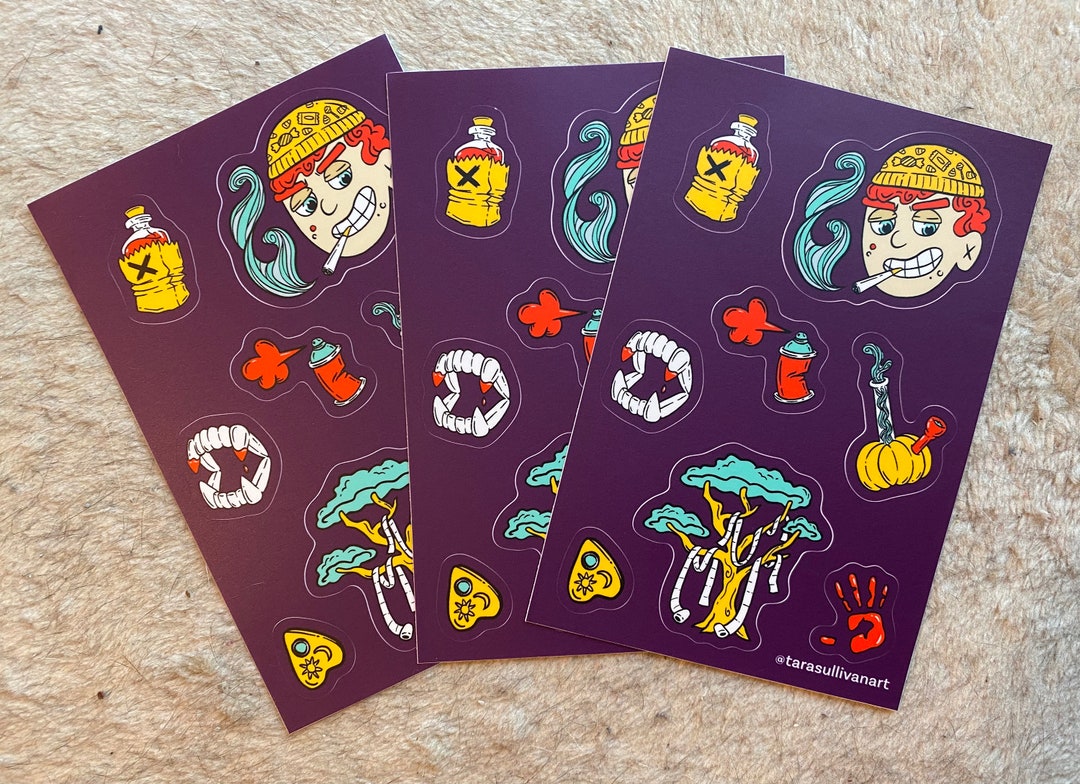 Spooky Sticker Sheet / Halloween Mischief Stickers / Planner Sticker ...