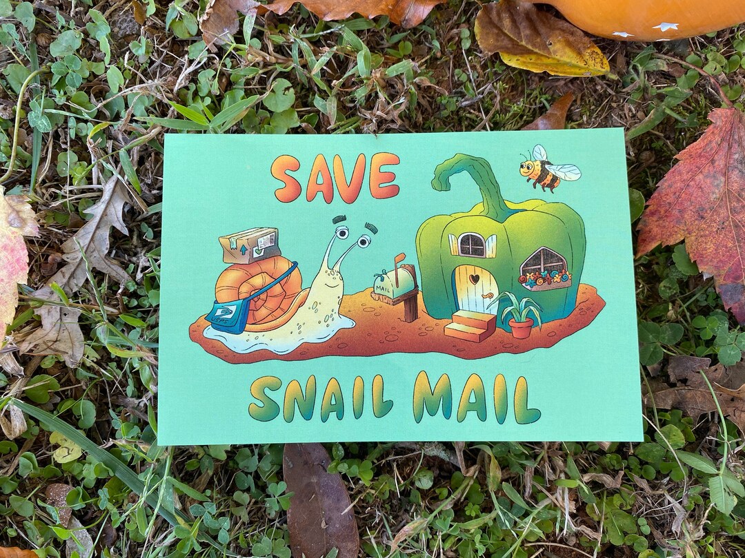 Save Snail Mail Postcard / Mini Print USPS Art Save the USPS Gift ...