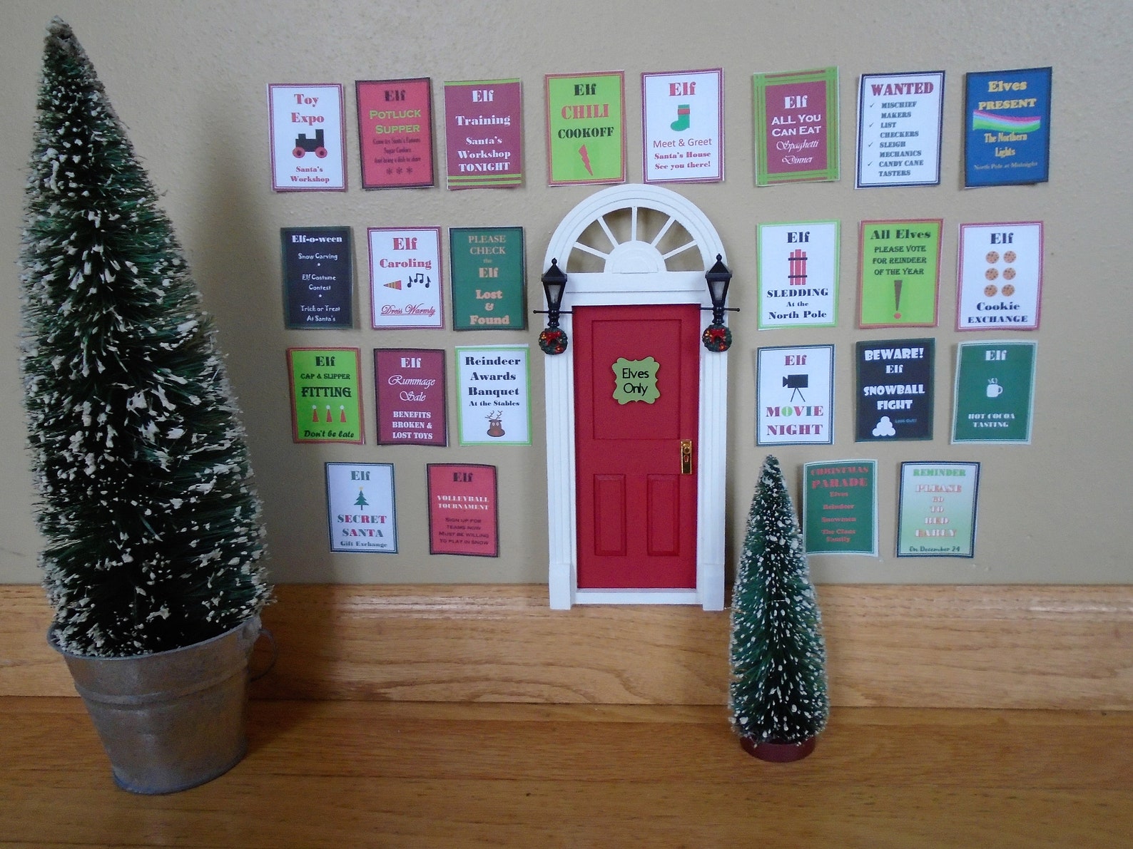 Elf Door Advent Calendar Printable Elf Door Accessory | Etsy