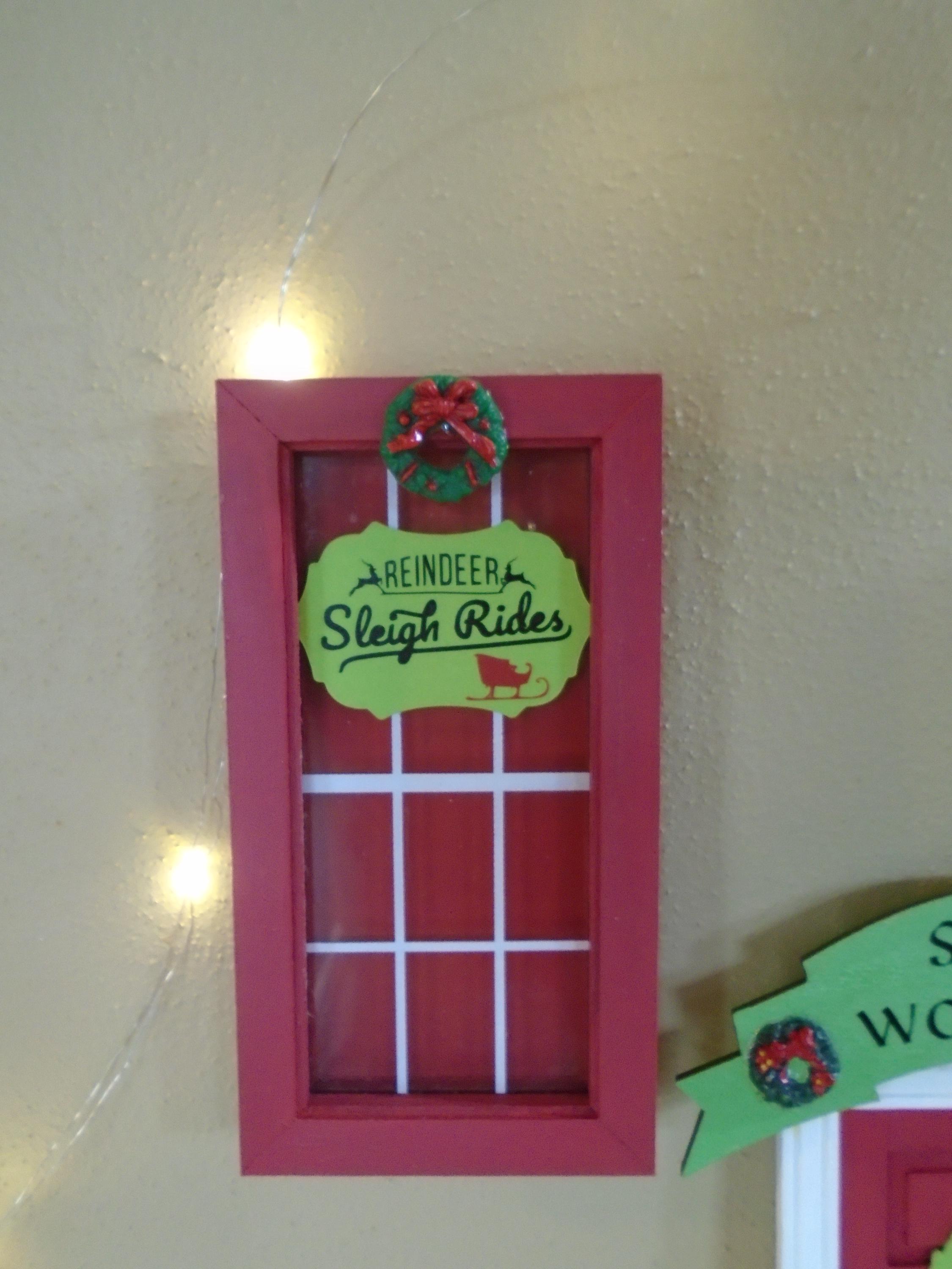 Christmas Elf Window, Santa's Workshop, Elf Door Accessory - Etsy