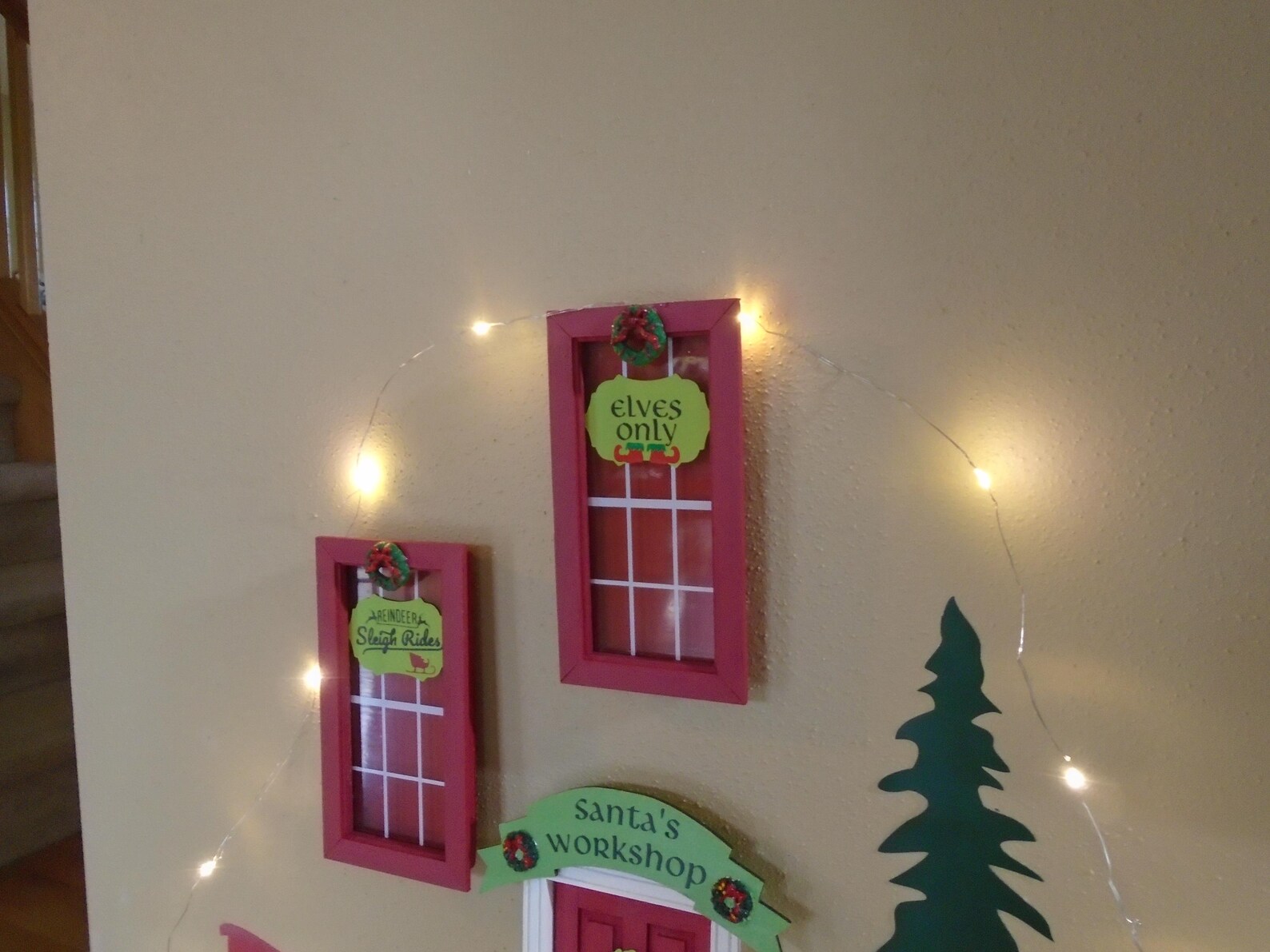 Christmas Elf Window, Santa's Workshop, Elf Door Accessory - Etsy