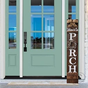 Welcome to Our Porch Sign Wreath Personalized Family Name 5FT Iptv - Etsy