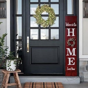 HOME Porch Sign Welcome Barn Red 5FT Iptv - Etsy