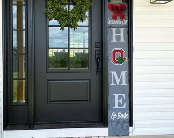 Fall Porch Sign With Fall Wreath HOME 6FT - Etsy