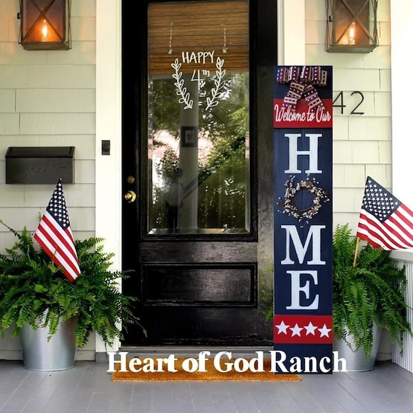 Patriotic Porch Sign - Etsy