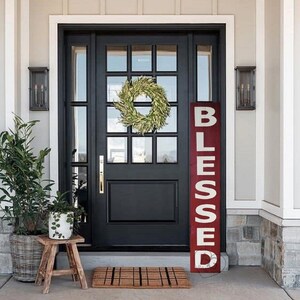 Blessed Porch Sign Welcome Sign Christian Sign 5FT Iptv - Etsy