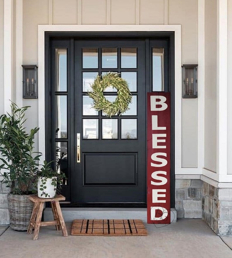 Blessed Porch Sign Welcome Sign Christian Sign 5FT - Etsy