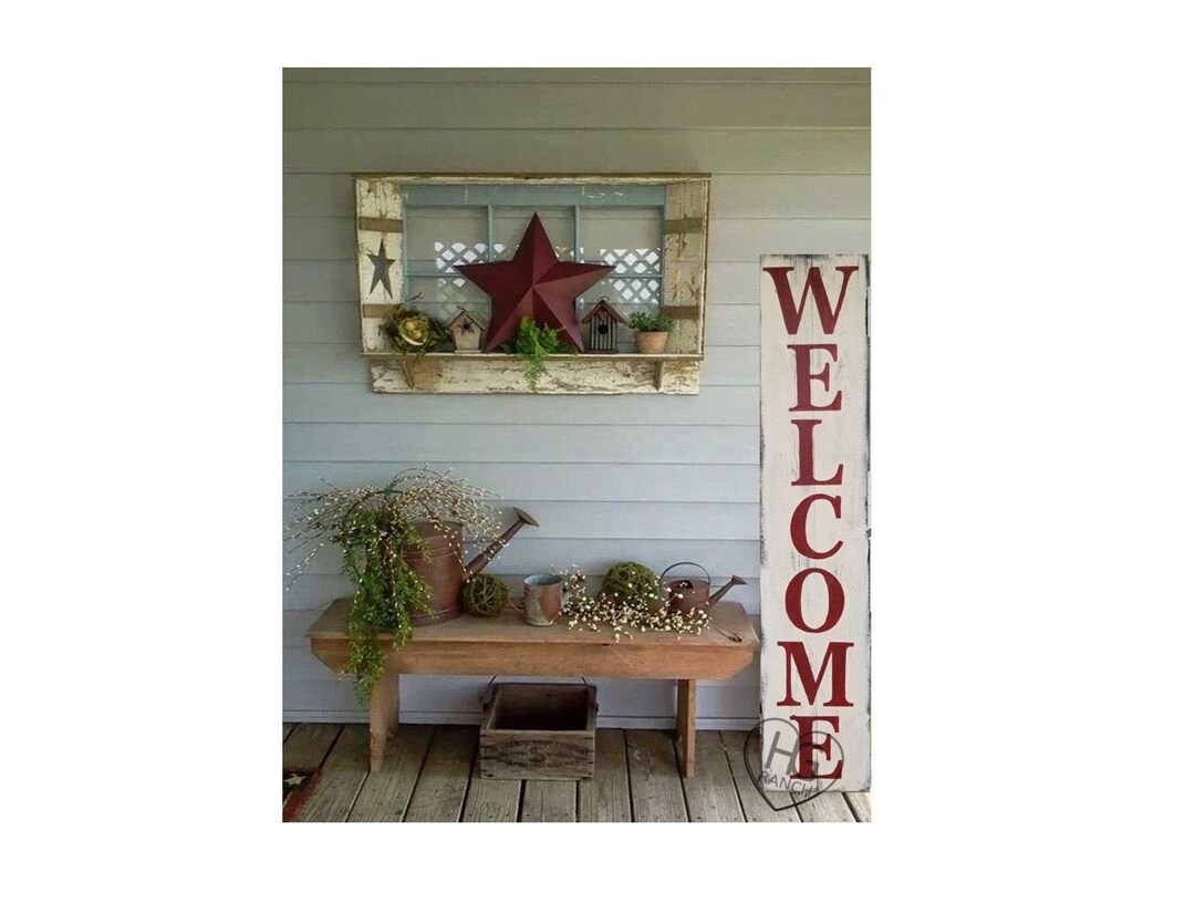 Welcome Porch Sign Farmhouse Decor 5FT Wooden Sign Welcome Home Porch ...