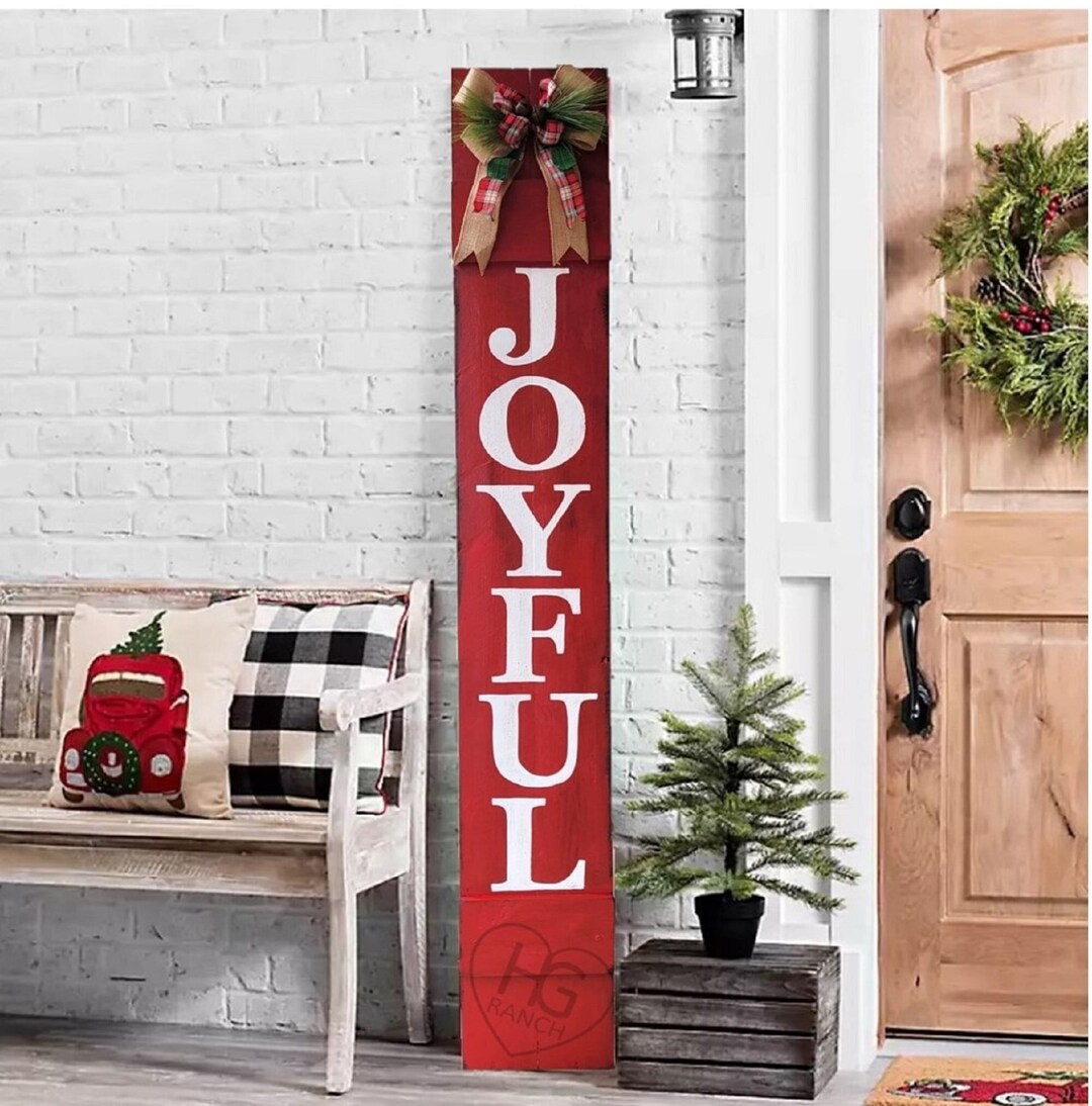 Christmas JOYFUL Porch Sign 6FT - Etsy