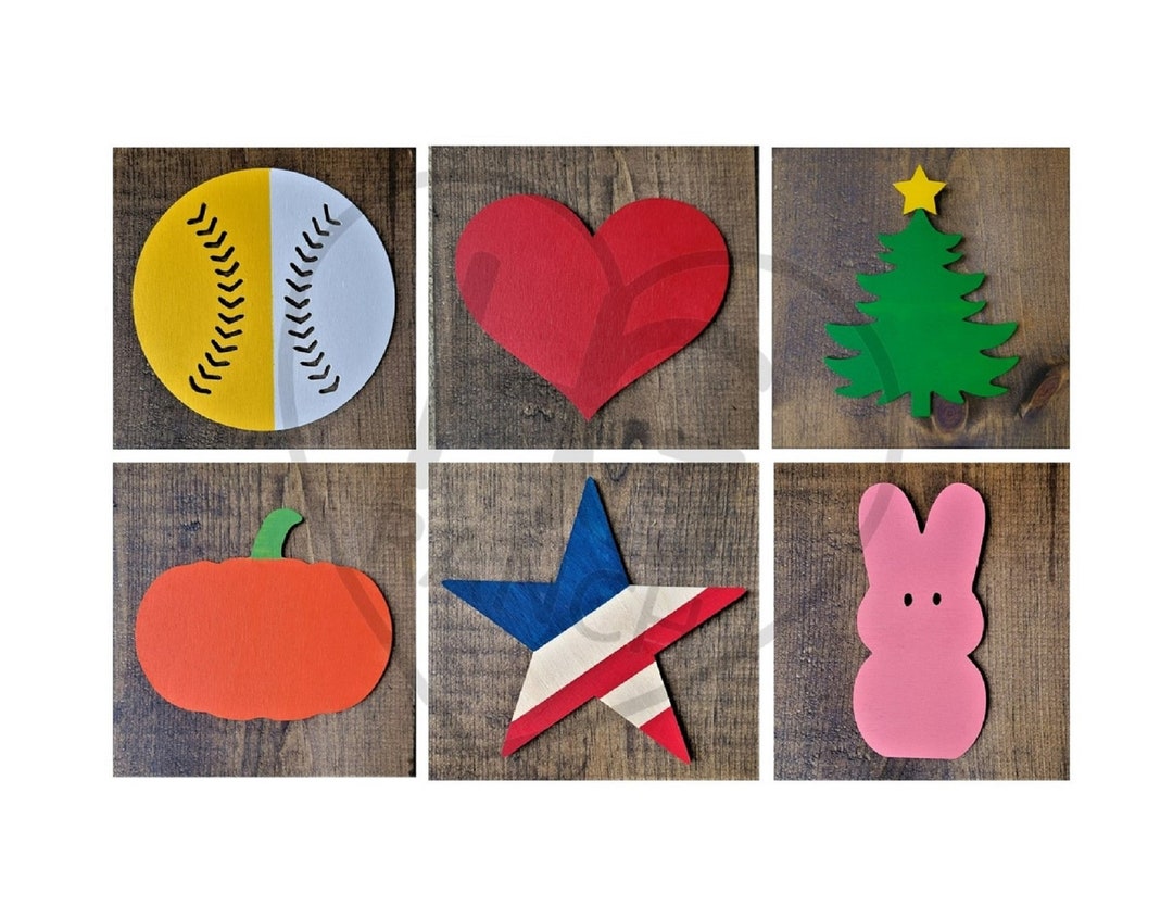 Interchangeable Attachments Pieces WELCOME Porch Sign Wooden 6 Inches ...