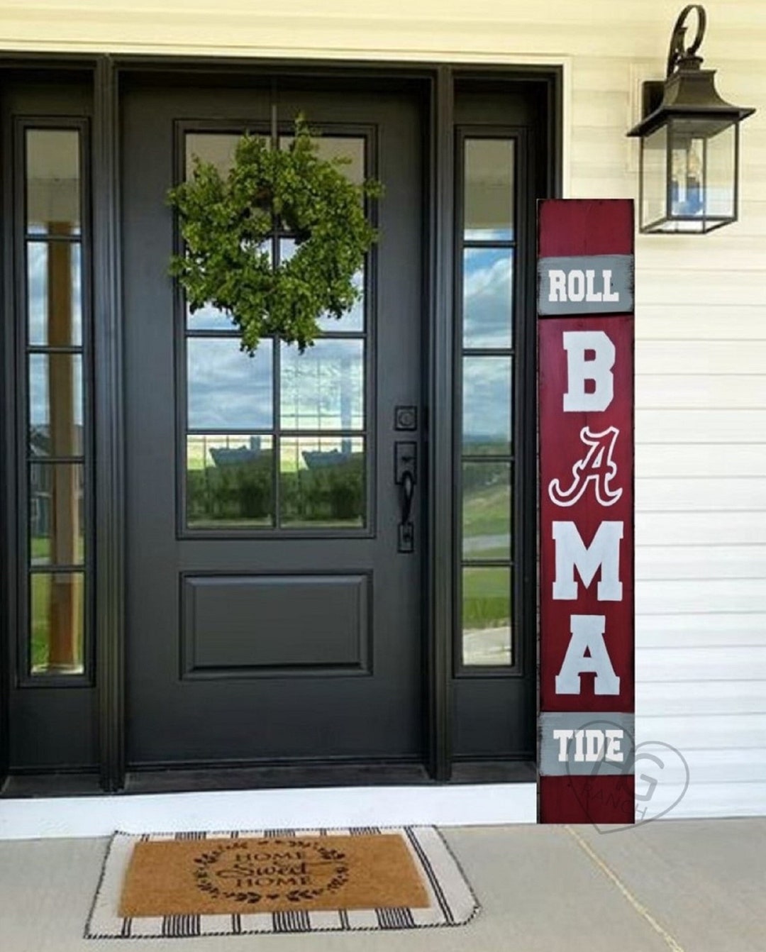 Alabama Porch Sign Crimson Red Football 6FT Iptv - Etsy