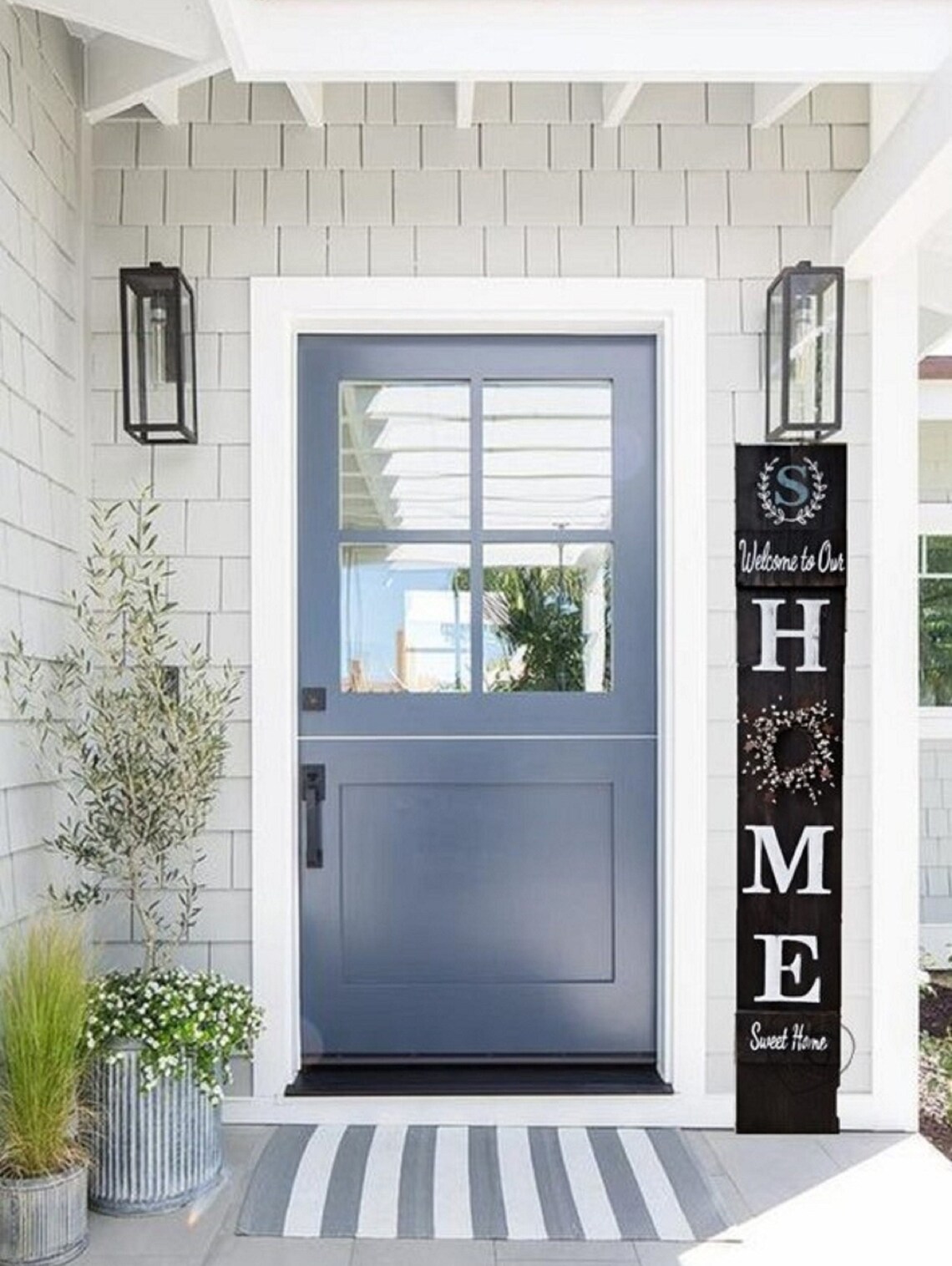 Monogram Porch Sign Welcome Porch Sign Family Name - Etsy