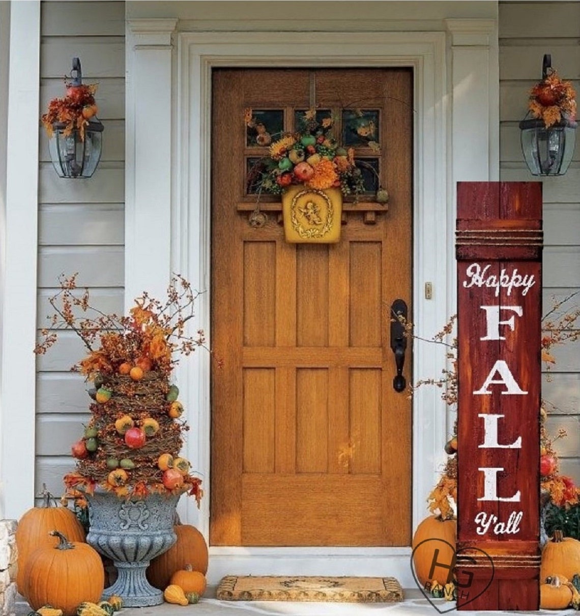 Happy Fall Y'all Porch Sign Fall Sign Fall Porch Decor - Etsy