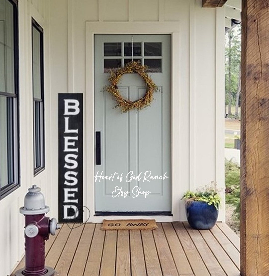 Blessed Porch Sign Welcome Sign Christian Sign 5FT Iptv - Etsy