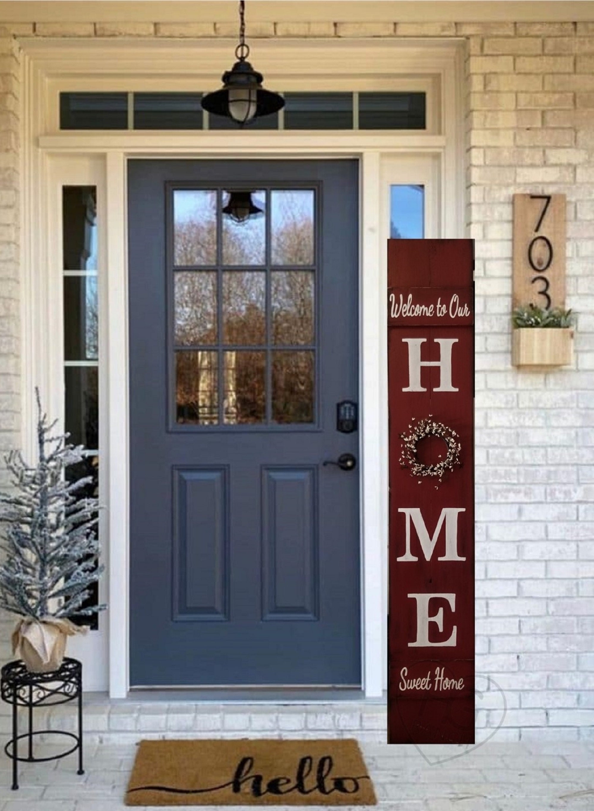 Home Sweet Home Porch Sign Premium Cedar Barn Red 6FT - Etsy