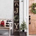Christmas JOY Porch Sign Joy to the World Wreath Rustic Farmhouse 6FT ...