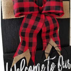 Welcome Porch Sign Buffalo Plaid Decor Farmhouse Decor Welcome to Our ...