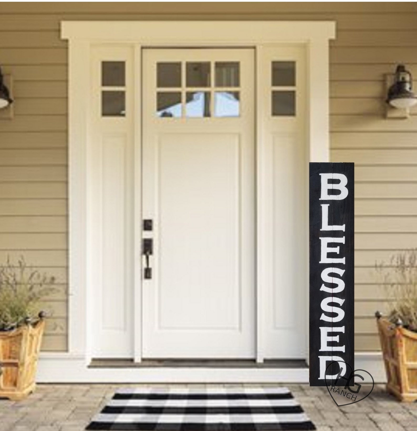 Blessed Porch Sign Welcome Sign Christian Sign 5FT - Etsy