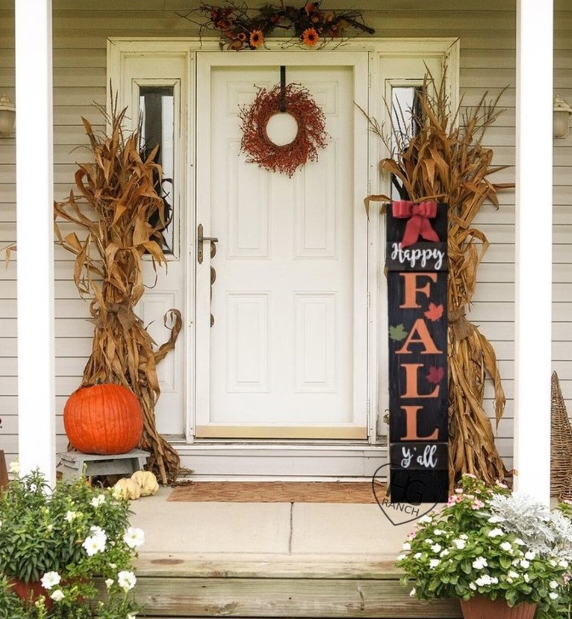 Happy Fall Y'all Porch Sign Fall Porch Sign 5FT - Etsy