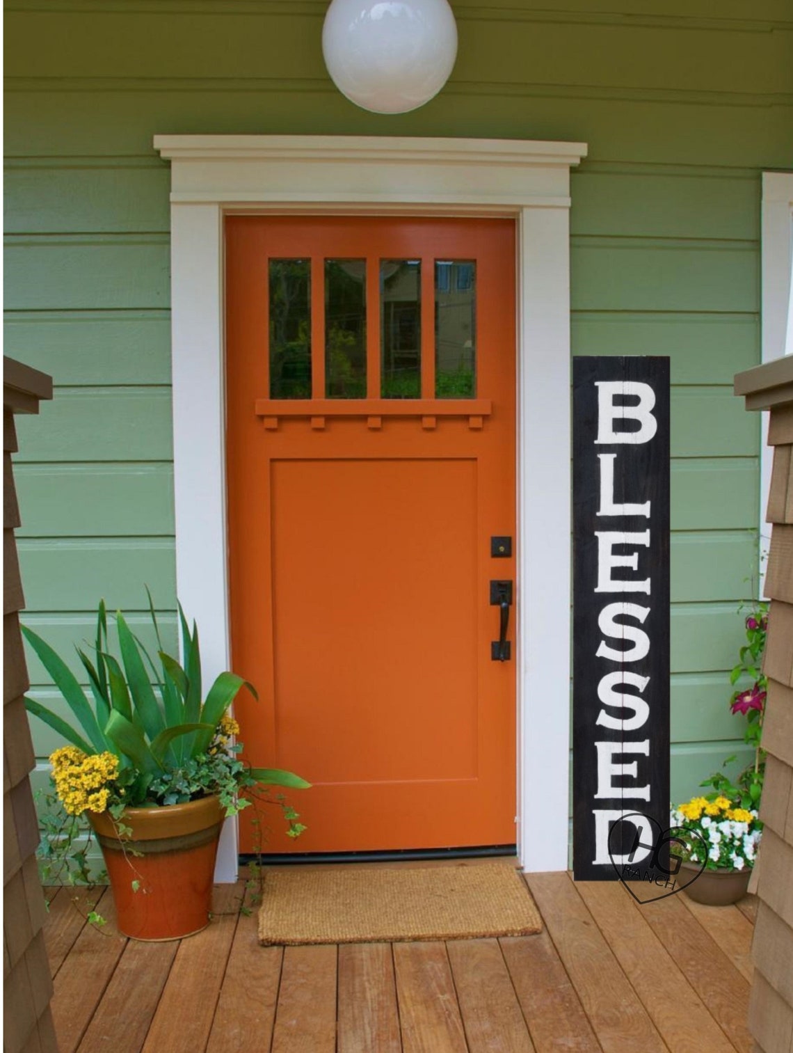 Blessed Porch Sign Welcome Sign Christian Sign 5FT - Etsy