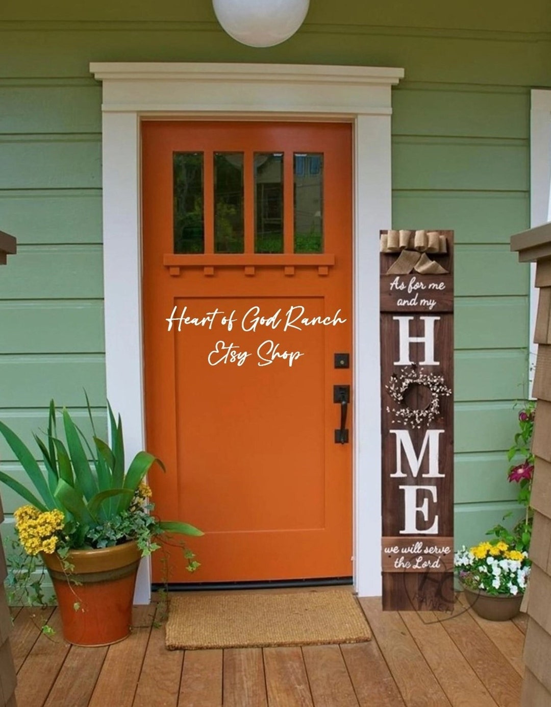 Cedar Porch Sign: 'as for Me and My HOME' - Etsy