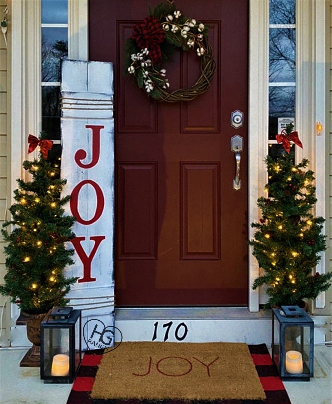 JOY Porch Sign Christmas Decor Farmhouse Decor Holiday - Etsy