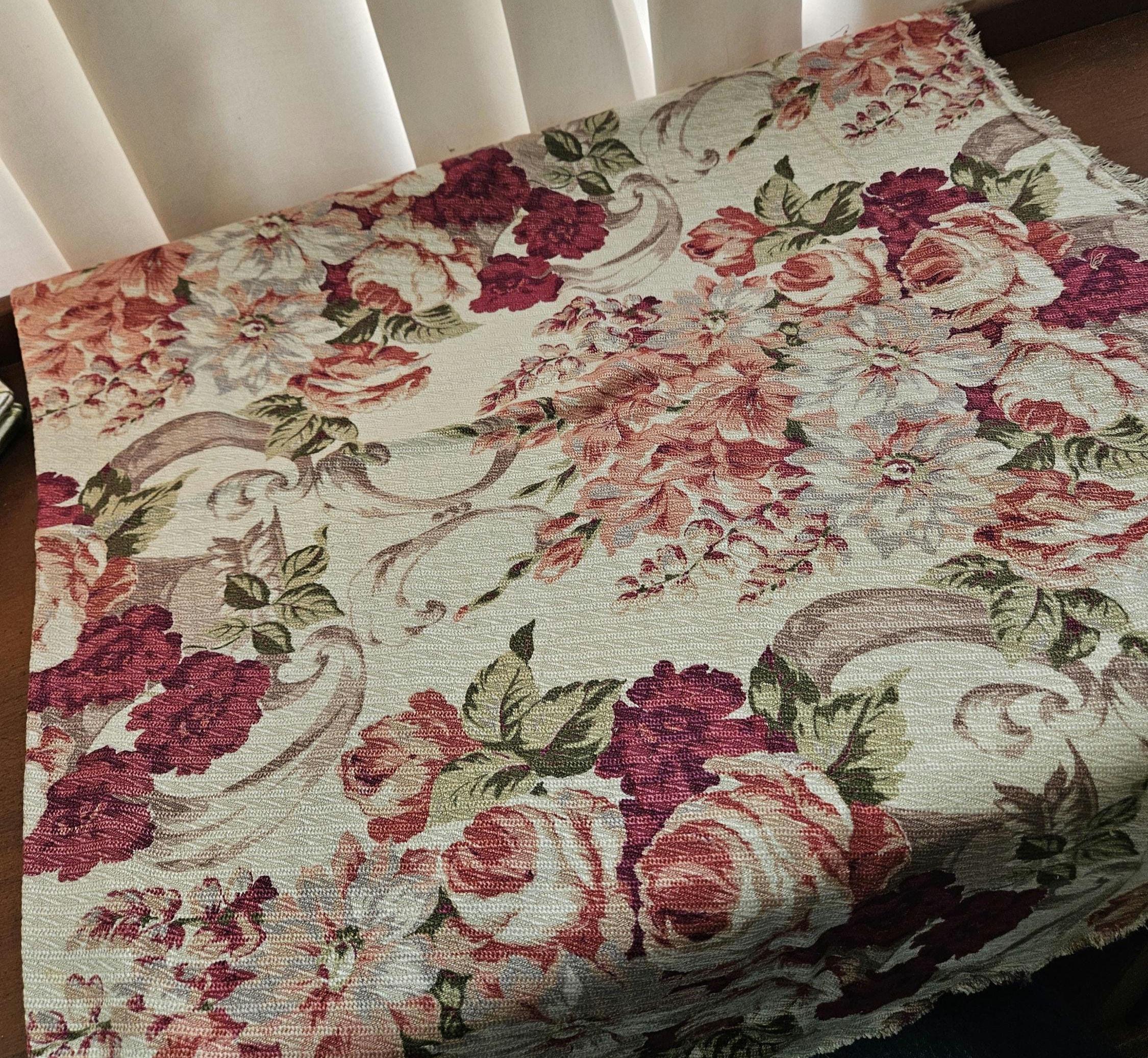 Vintage Rococo-inspired Floral Fabric - Etsy