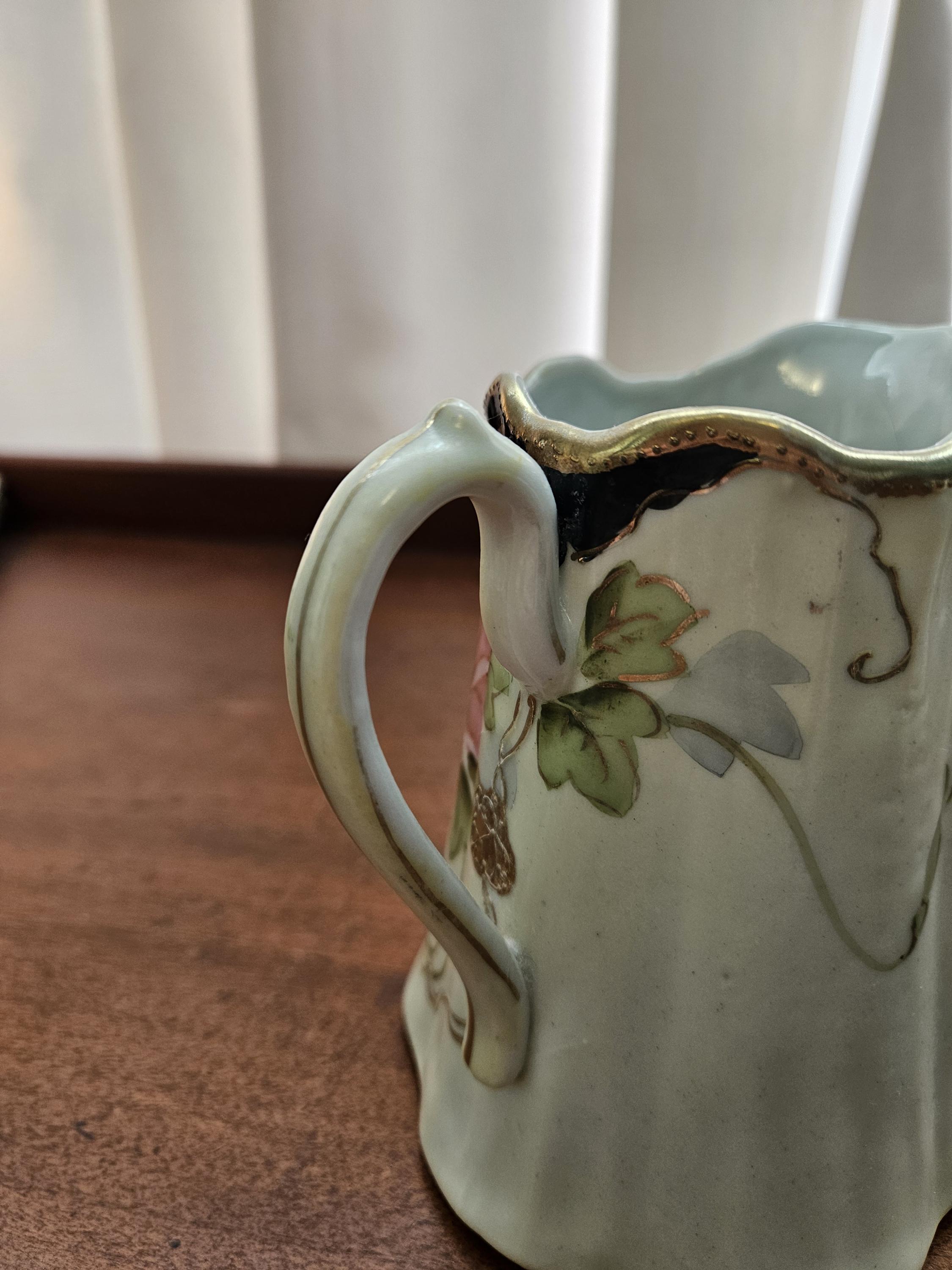 Hikari Hand-painted Japanese Pink Rose Pitcher - Etsy