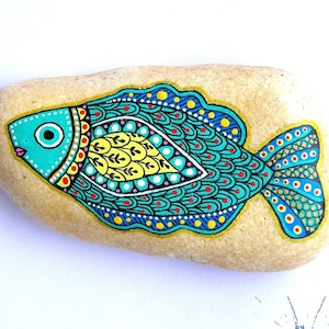 Fish Stone - One of a Kind, Hand Painted - I Sassi Dell'adriatico ...