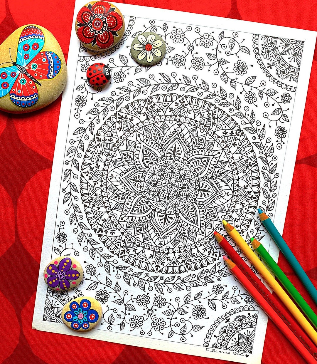 Spring Mandala *instant Download* Coloring Page - Etsy