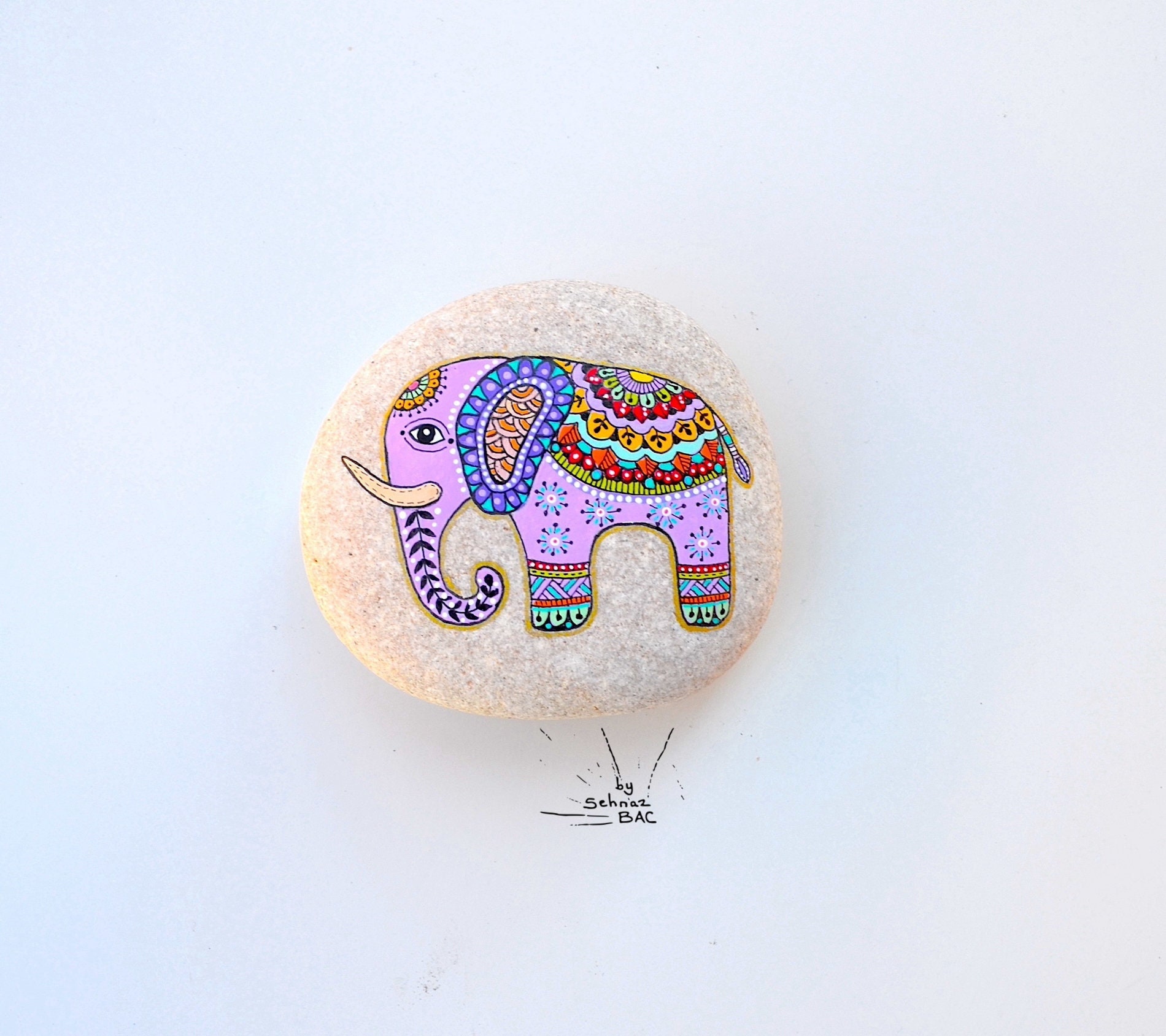 Elephant Stone - Hand Painted - I Sassi Dell'adriatico (adriatic Sea ...