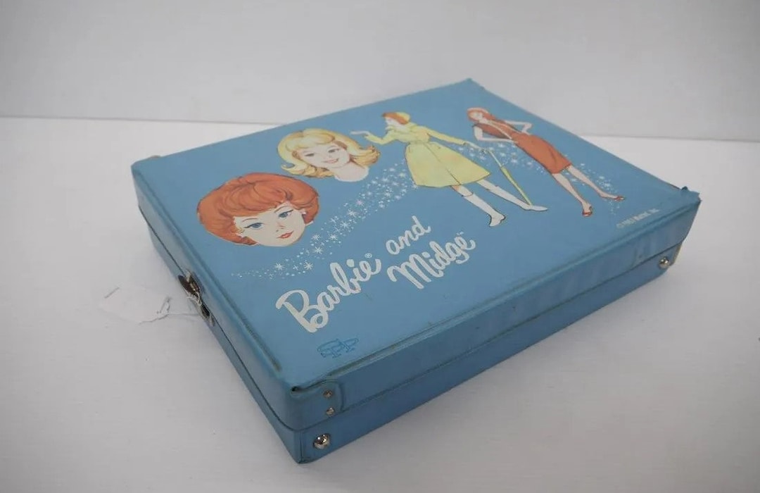 Barbie & Midge With 1963 Carry Case With Cloths - Etsy