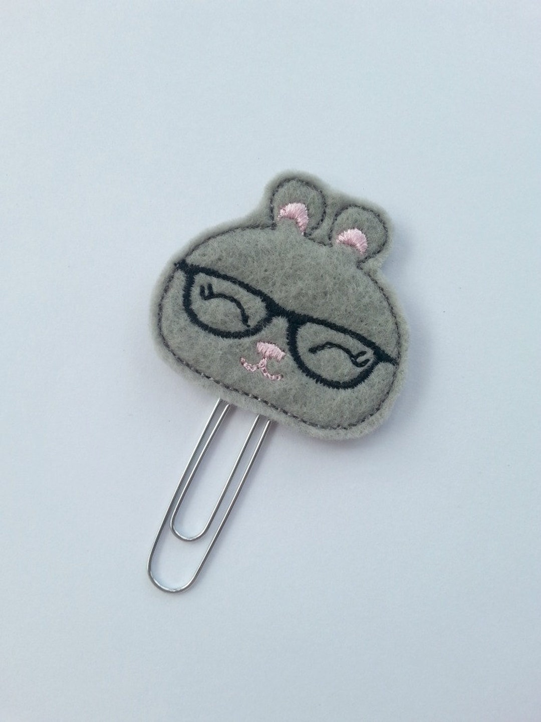 Nerd Bunny/rabbit Paper Clip/planner Accessories, Bunny Bookmark ...